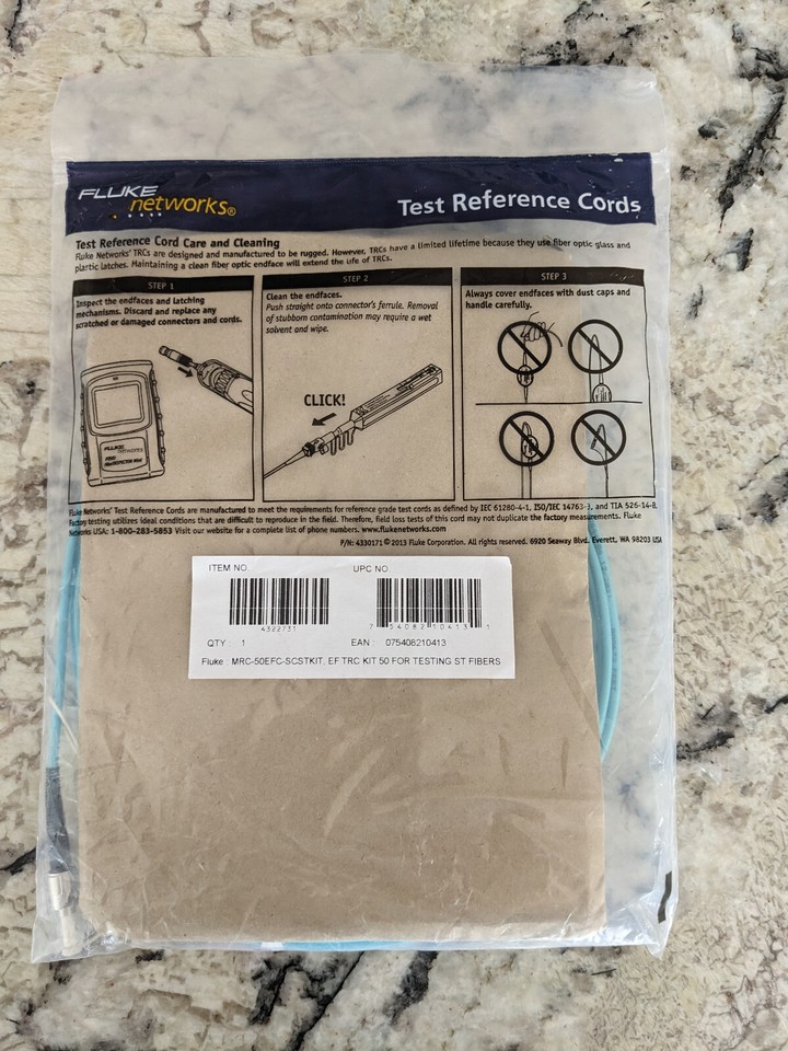 New Fluke Networks MRC-50EFC-SCSTKIT Network Accessory Kit ...