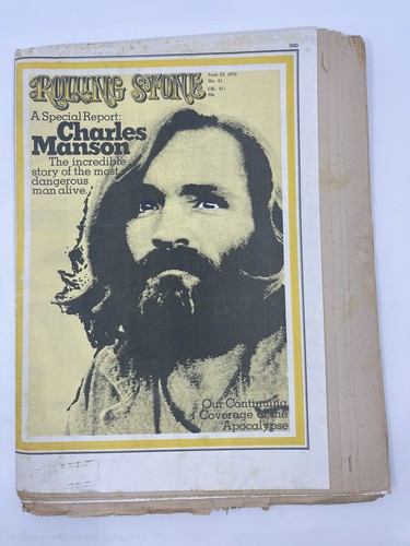 Rolling Stone #61 June 25, 1970 A Special Report Charles Manson Vintage ...