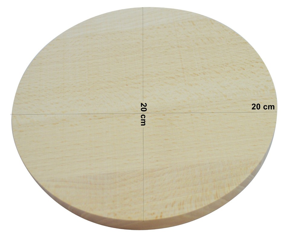 Circular wooden board 8'' 20 cm kitchen solid wood round plain ...