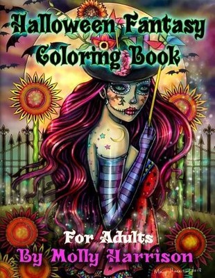 Molly Harrison Halloween Fantasy Coloring Book For Adults (Paperback ...