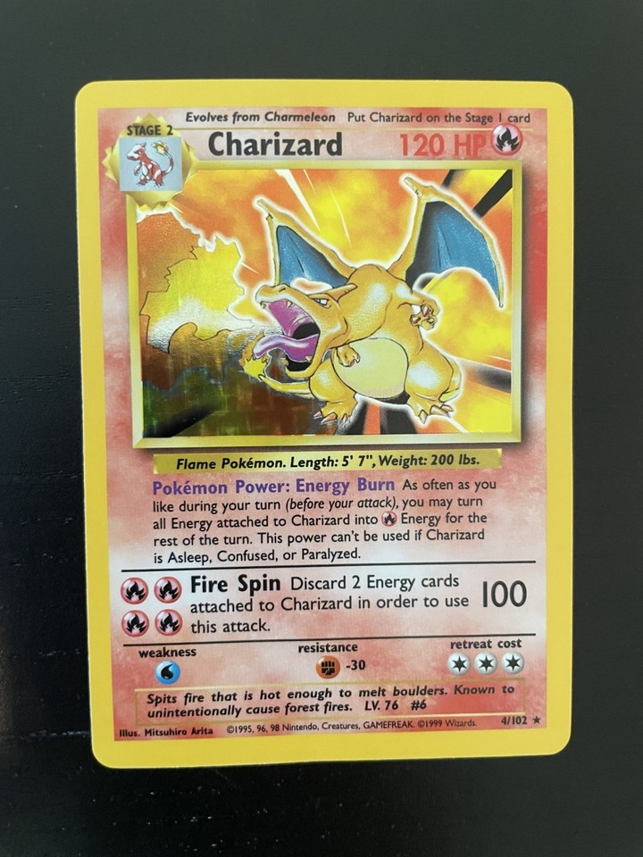 Charizard Vintage Pokemon Binder Collection - Base Set, 1st Edition ...