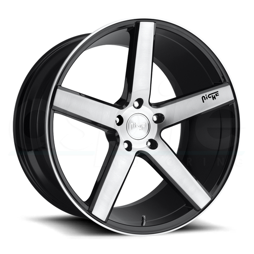 4-New 20" Niche M124 Milan Wheels 20x8.5 5x114.3 35 Black Machined Rims ...