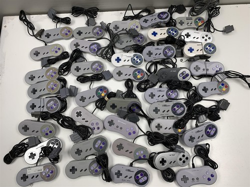 Lot of 38 - Third Party Controllers for Super Nintendo SNES Tested and ...