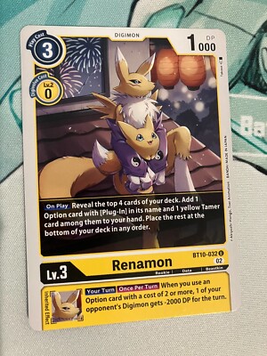 Renamon BT10-032 U Digimon CCG | Xros Encounter Near Mint English | eBay