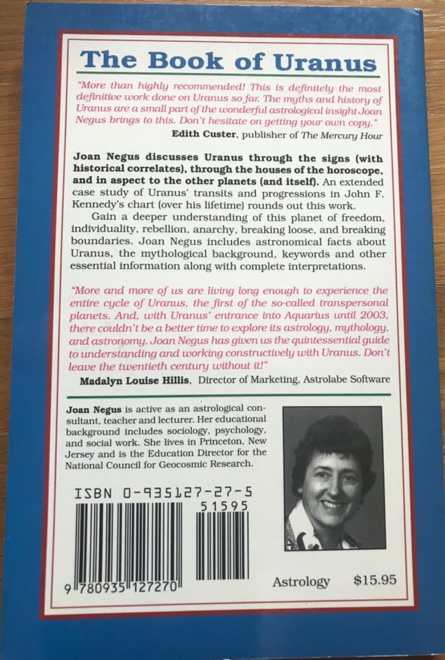(2 astrol books) The Book of Neptune (Waram) The Book of Uranus (Negus ...