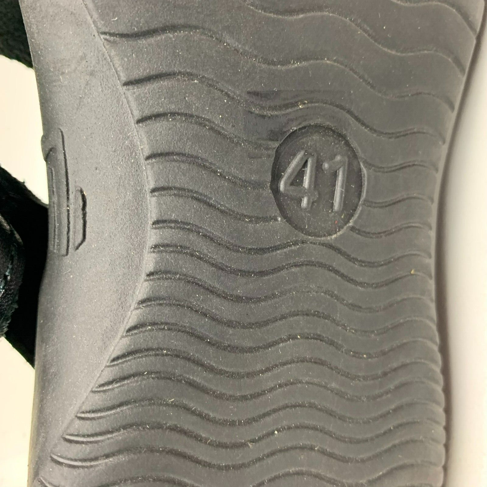 BioStep Sandals Black Leather Toe Loop Slide Flats Si… - Gem