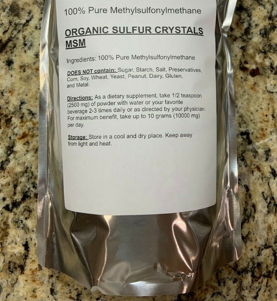100% PURE MSM CRYSTALS-JOINT PAIN-ARTHRITIS RELIEF-PHARMACEUTICAL VEGAN ...
