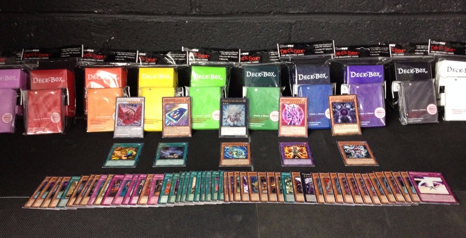 70 YUGIOH CARD XYZ + SYNCHRO + PENDULUM + DECK BOX + SLEEVES + HOLO ...