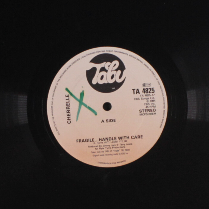 CHERRELLE: fragile...handle with care Tabu Records 12" Single 33 RPM UK ...