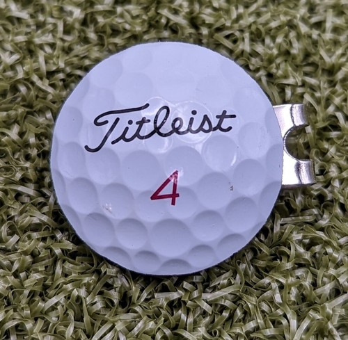 Real Golf Ball Marker With Magnetic Hat Clip Red Number Prov1x Pro V1x ...
