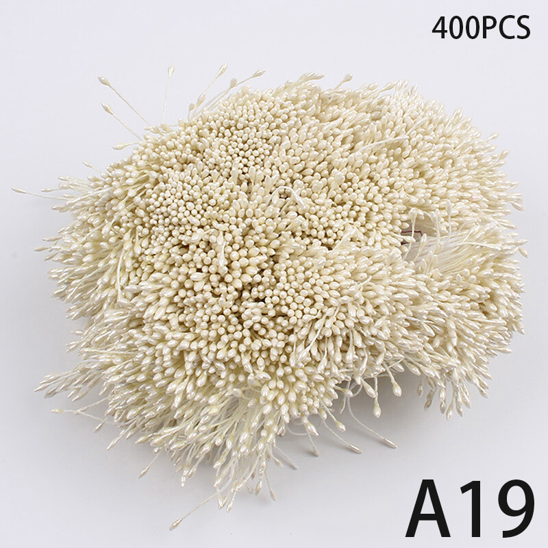 400Pcs Mini Flower Stamen Artificial Pearl Pistil Double Heads DIY ...