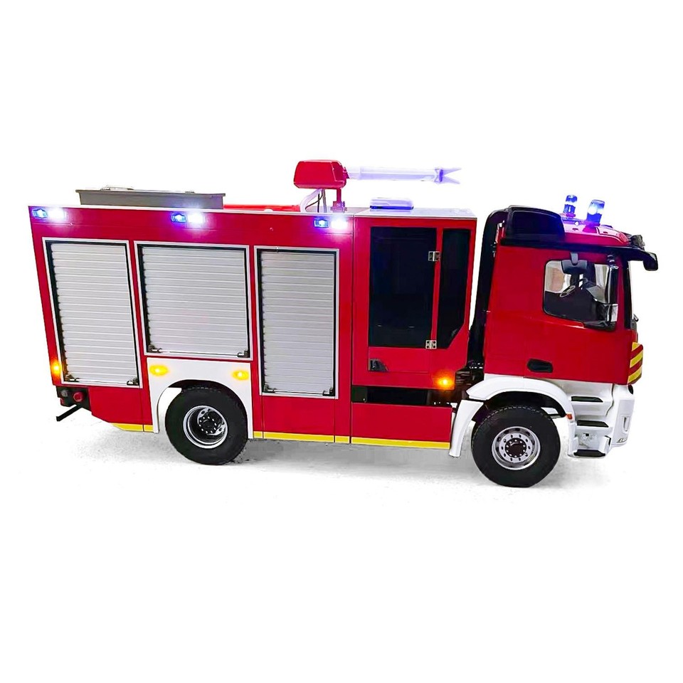 Metal RTR 4X4 Electric 1/14 RC Fire Fighting Truck BZ Car Light Sound ...