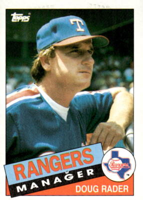1985 Topps #519 Doug Rader -MANAGER- Texas Rangers | eBay