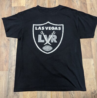 Las Vegas Raiders NFL Distressed Logo Graphic Tee Size LG | eBay