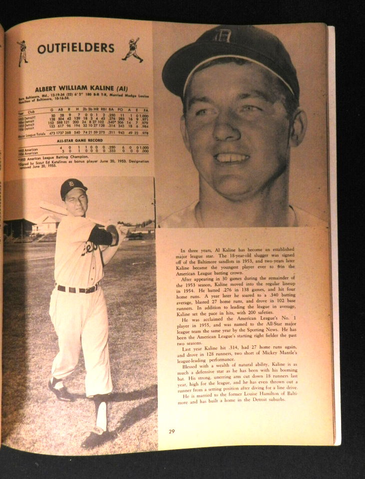 1957 Detroit Tigers MLB Baseball Yearbook | eBay