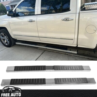 Side Step Nerf Bar Running Boards Fits 07-19 Silverado Sierra 1500 Crew ...