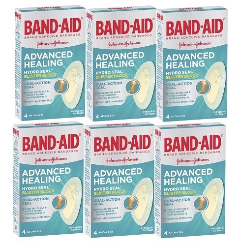 * 6 x Band-Aid Advanced Healing Blister Block Regular 4 Hydrocolloid ...