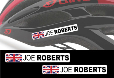 2 X Custom Rider Name Helmet Stickers - Bike Bicycle Cycling - UNION ...