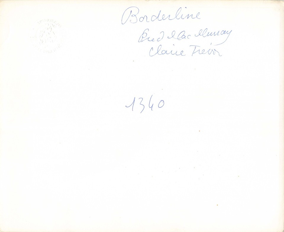 ORIGINAL VINTAGE CINEMA STILL PHOTO MOVIE BORDERLINE FRED MacMURRAY C ...