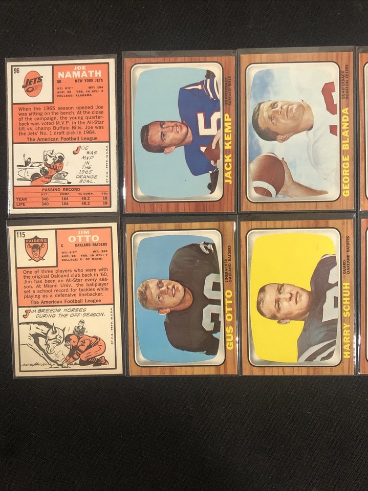 1966 TOPPS FOOTBALL COMPLETE MINT SET 132 CARDS - FUNNY RING, JOE ...