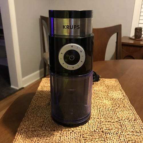 Krups Coffee Bean Grinder Model Type GX5000 Black Electric Tested and ...