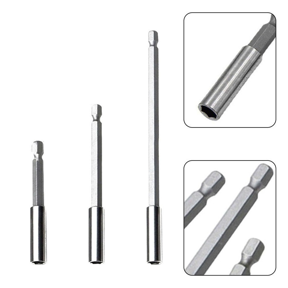 3PC Screw Bit Extension Rod Set with Quick Change 14 Inch Shank 75 ...