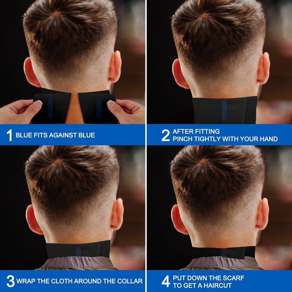 Disposable Barber Paper Neck Strips 5 Rolls Black Stretchy Neck Paper ...