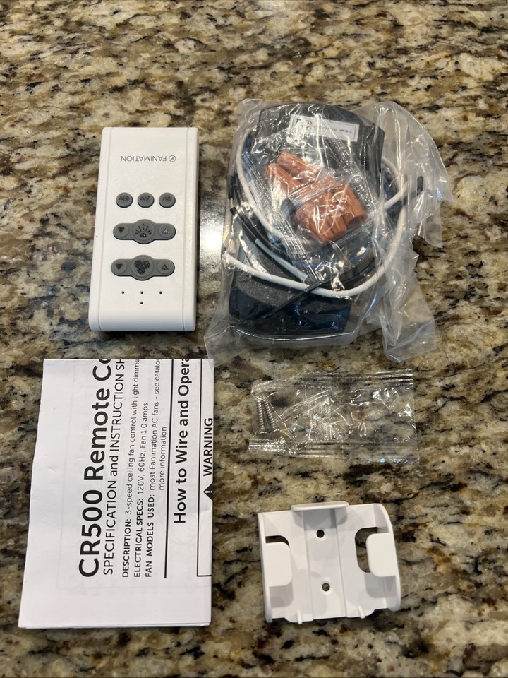 Fanimation CR500 Control Ceiling Fan Remote w/ Receiver-White | eBay