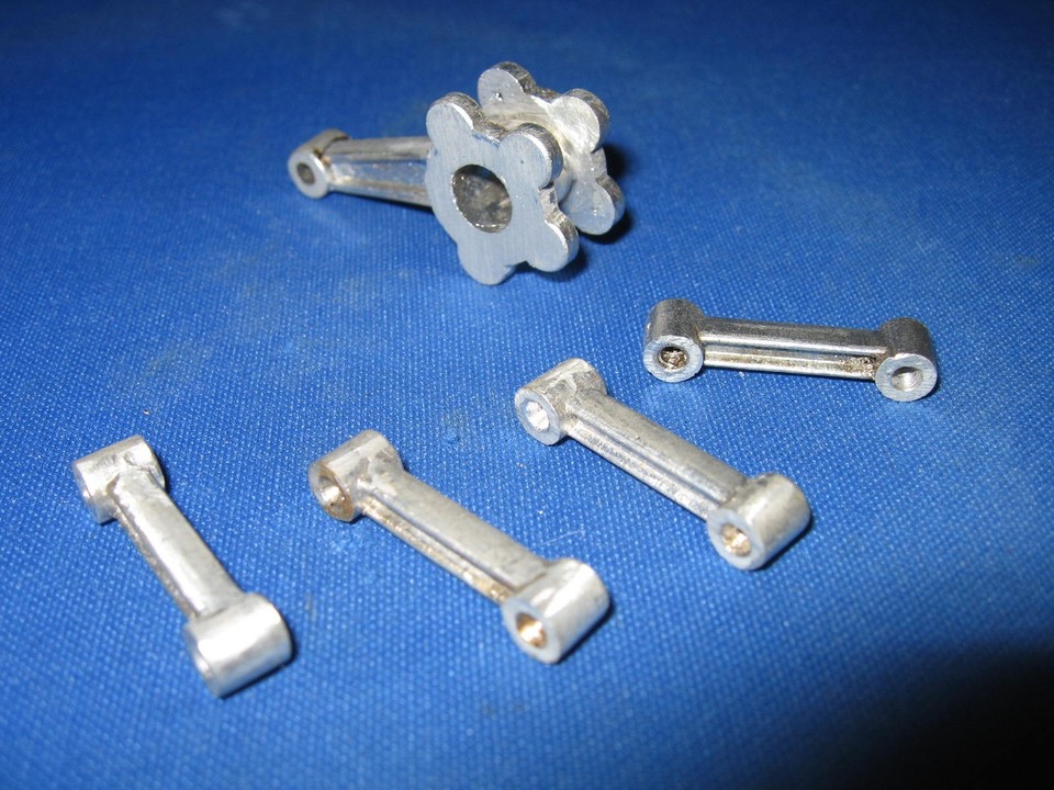 ORIGINAL MORTON M5 Model Airplane Engine Master & Articulating Rods NOS ...