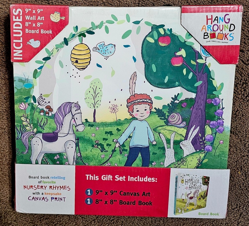 Horsey Horsey Nursery Rhyme Book & Canvas Picture Set / Factory Sealed ...