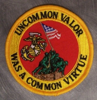 Embroidered Military Patch USMC Marine Corps Uncommon Valor Common ...