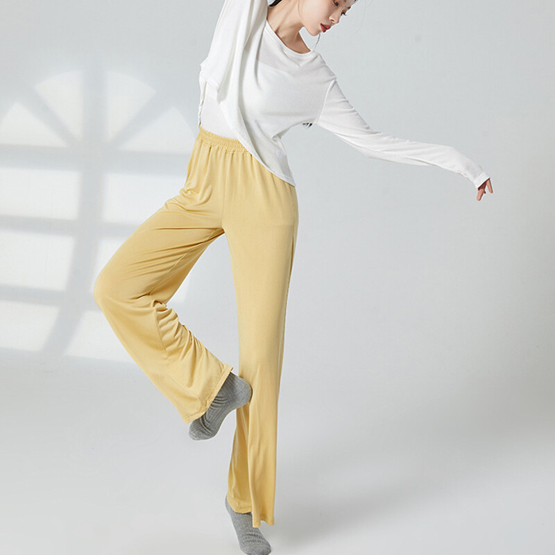 Dance Pants Classical Dance Wide Leg Straight Leg Pocket Pants Training ...