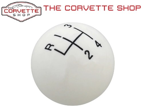 C3 Corvette Hurst 4 Speed Shift Knob White Ball 3/8-16 69 / 67-68 ...