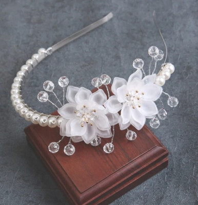 Girls First Holy Communion White Hair Accessory Headband Headdress ...