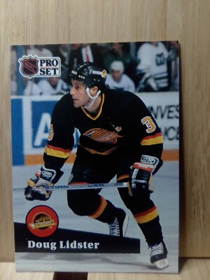 DOUG LIDSTER🏆1991 Pro Set #247 VANCOUVER NHL Hockey Card🏆FREE POST ...