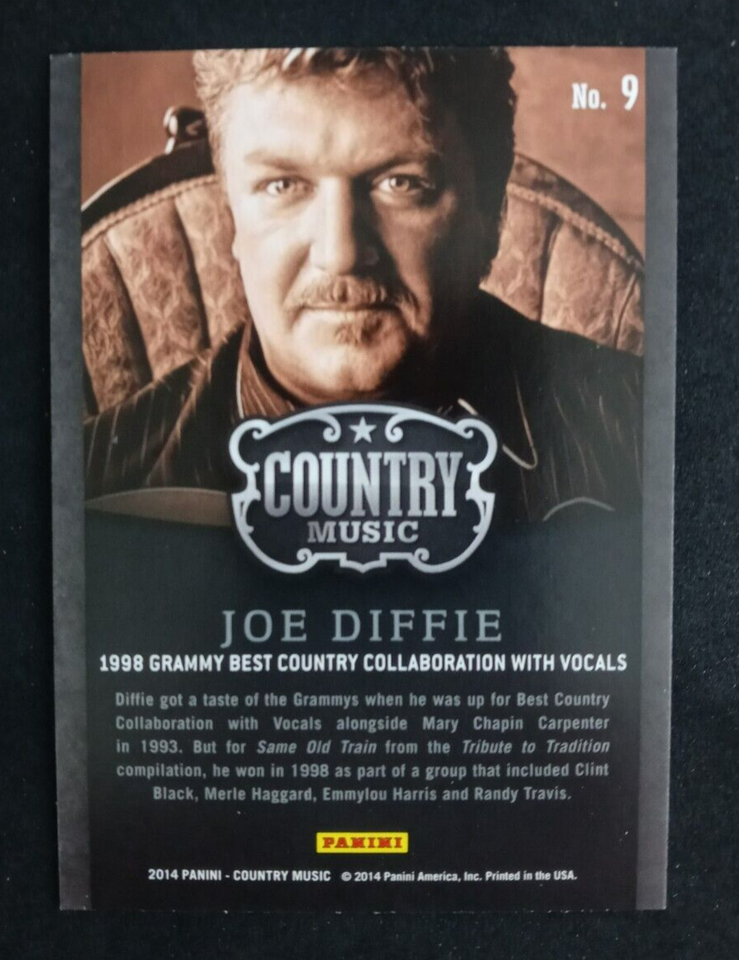 2014 Panini Country Music Award Winners Card Green Joe Diffie #9 | eBay