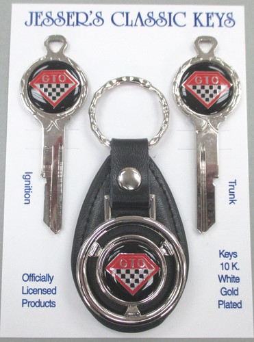Pontiac GTO Chrome Diamond Classic White Gold Deluxe Keys Set 1964 1965 ...