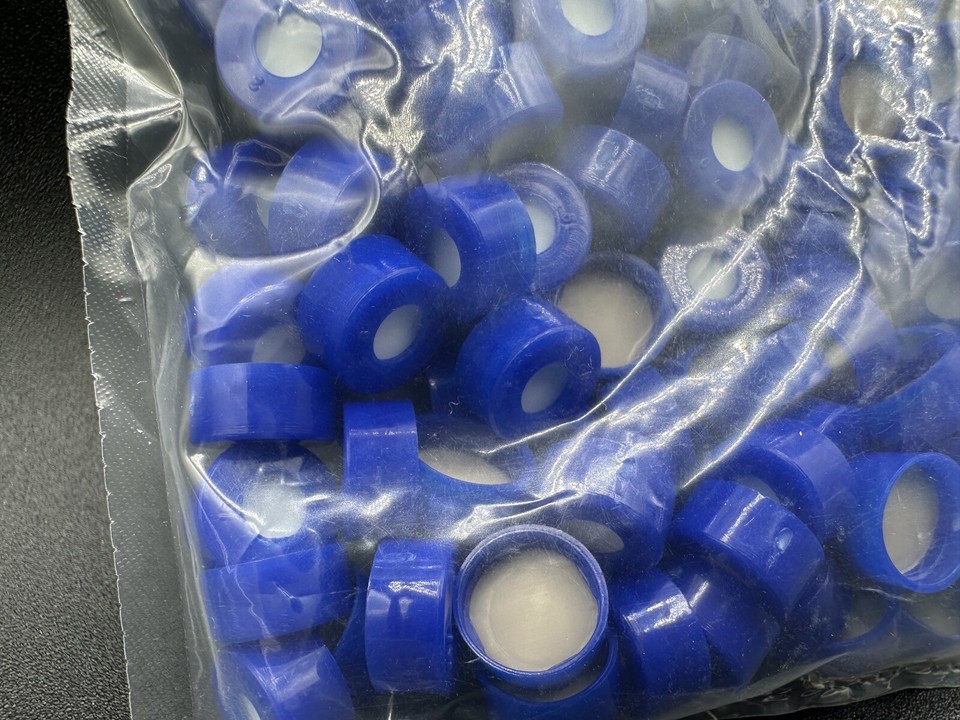 Laboratory GC/MS 11mm Blue Plastic Septa Snap Caps (100/Pack) | eBay