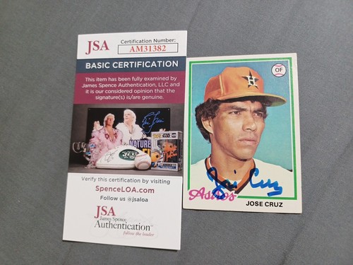 JOSE CRUZ 1978 Topps # 625 autographed signed card ASTROS JSA 78 AUTO ...