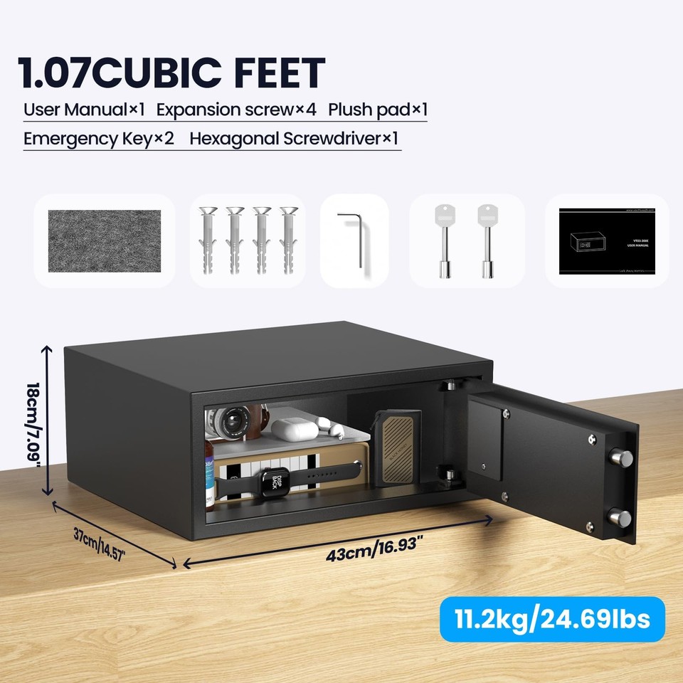 Commercial Hotel Safe Box (1.07 cu. ft.), Bulk-Ready Design with Audit ...