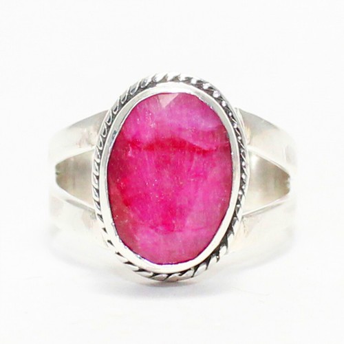 925 Sterling Silver Natural Ruby Ring Handmade Birthstone Jewelry Valentine Gift | eBay