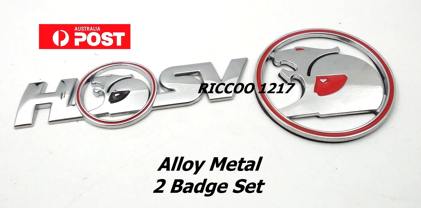 2 HSV alloy badges for Holden SS Maloo ALLOY 69mm + 11cm HSV chrome ...