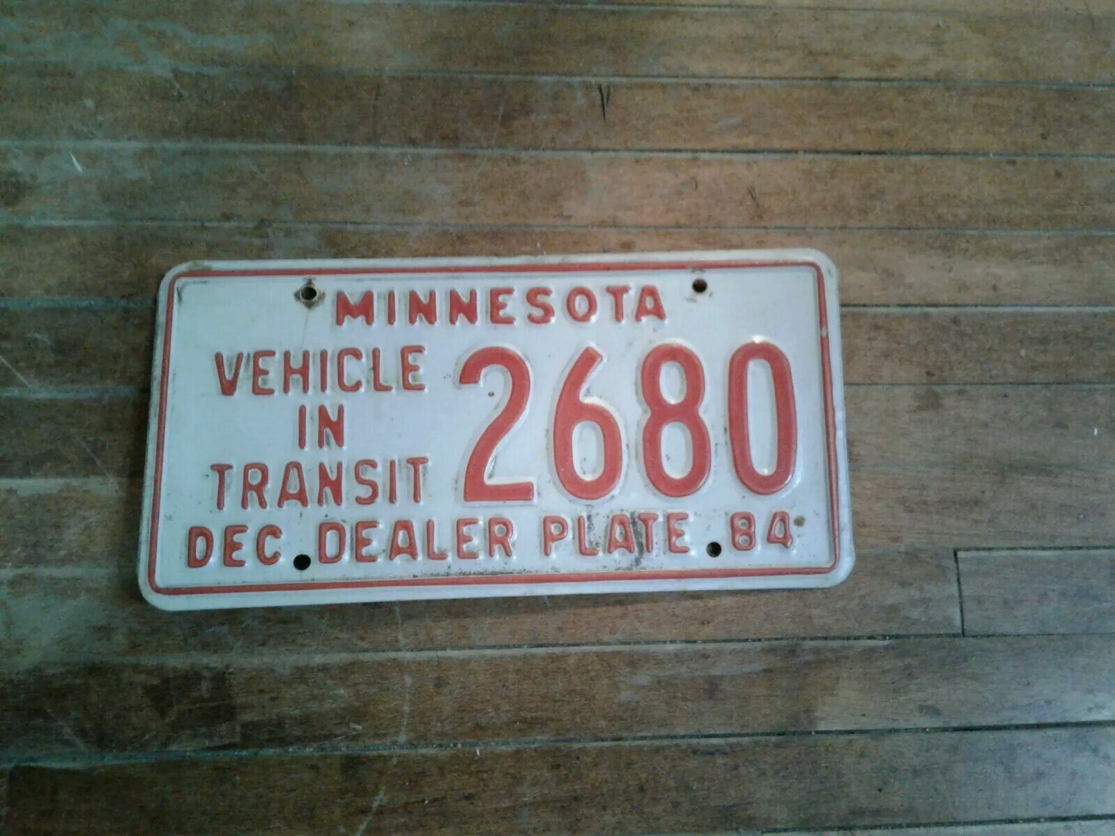 1984 minnesota vehicle in transit plate | eBay