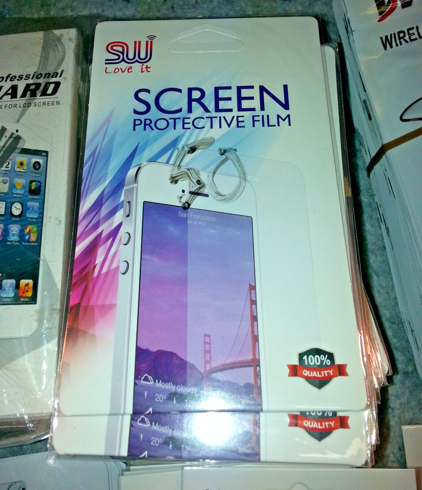 200+ lot of thin film plastic screen protectors for touch screen phones ...