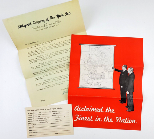 1960s New York NY Lithoprint Company Advertising Letter Product Flyer ...