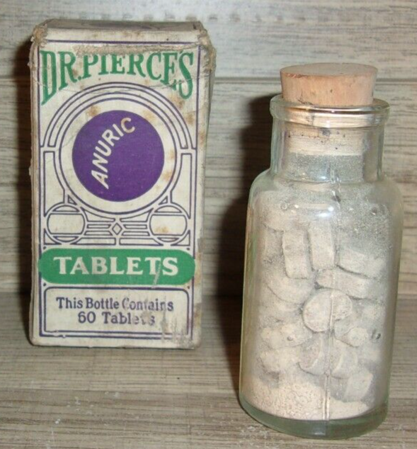 Antique 1900's Dr. Pierce's Genuine Family Medicines Anuric Tablets w ...