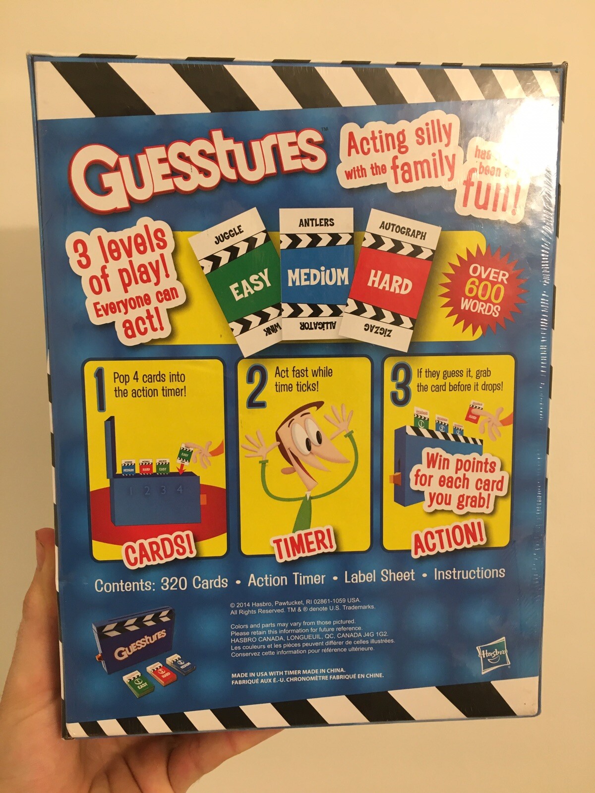 New Guesstures Board Game by Hasbro Charades Family Game Night Ages 8 ...