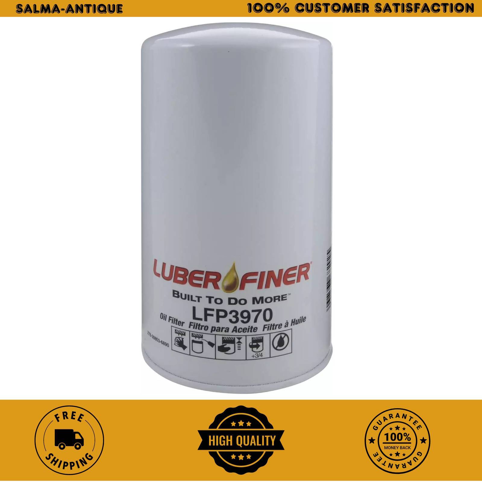 Luberfiner LFP3970 4 Spin-On Heavy Duty Oil Filter Cummins 3937736 ...