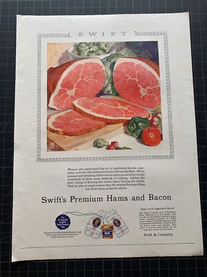 Vintage 1927 Swift’s Premium Ham Print Ad | eBay
