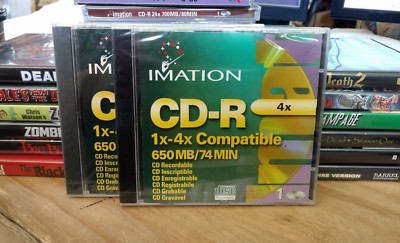 2 PACK! Imation CD-R 1x-4x Compatible 650 MB/74 Min (1999) NEW FREE ...